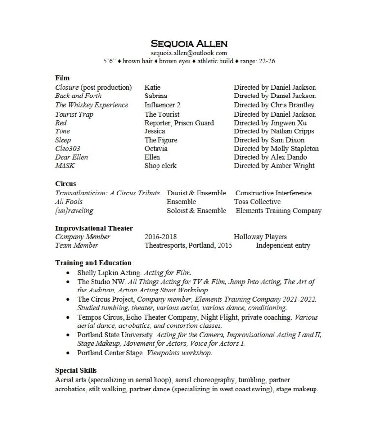 Bio & Resume – Sequoia Allen